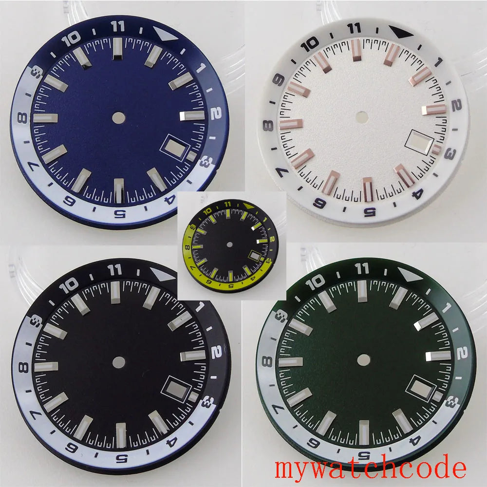 For NH35 NH36 Automatic Movement Sterile Watch Dial Parts With Date Wi ...