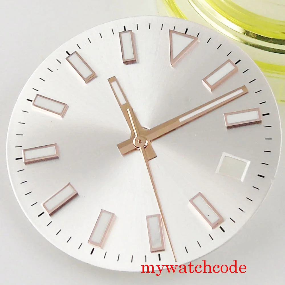 29mm stainless steel silver color sterile men watch dial with date win ...