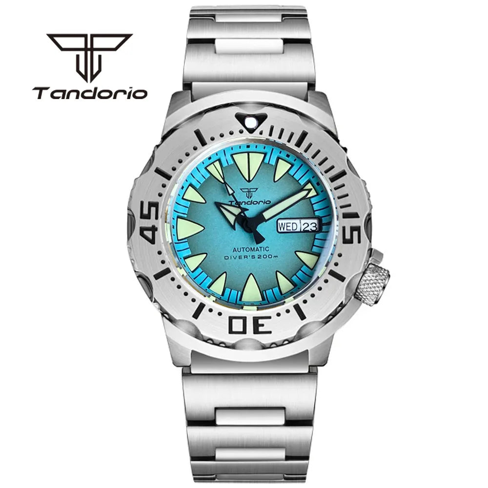 Tandorio Monster Diver NH36 42mm 20ATM AR Sapphire Date Week TD254 ...