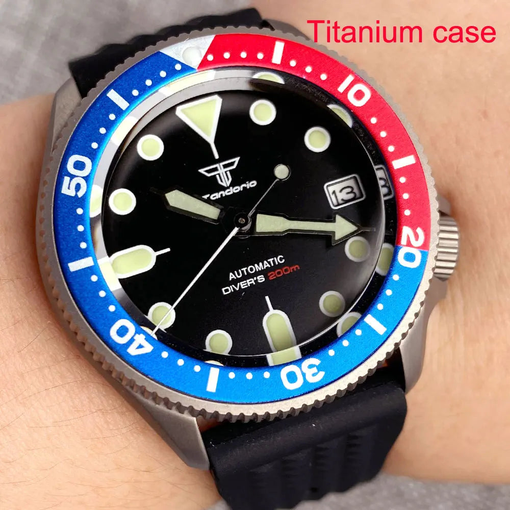 Tandorio Titanium Retro SKX TD249 Dive Automatic Watch 37mm NH35 20bar ...