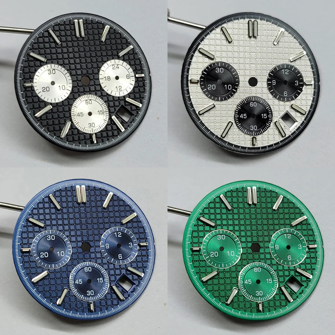 Modified VK63 Watch Dial 31.8mm Watch Faces Green Luminous Watch DIY A ...