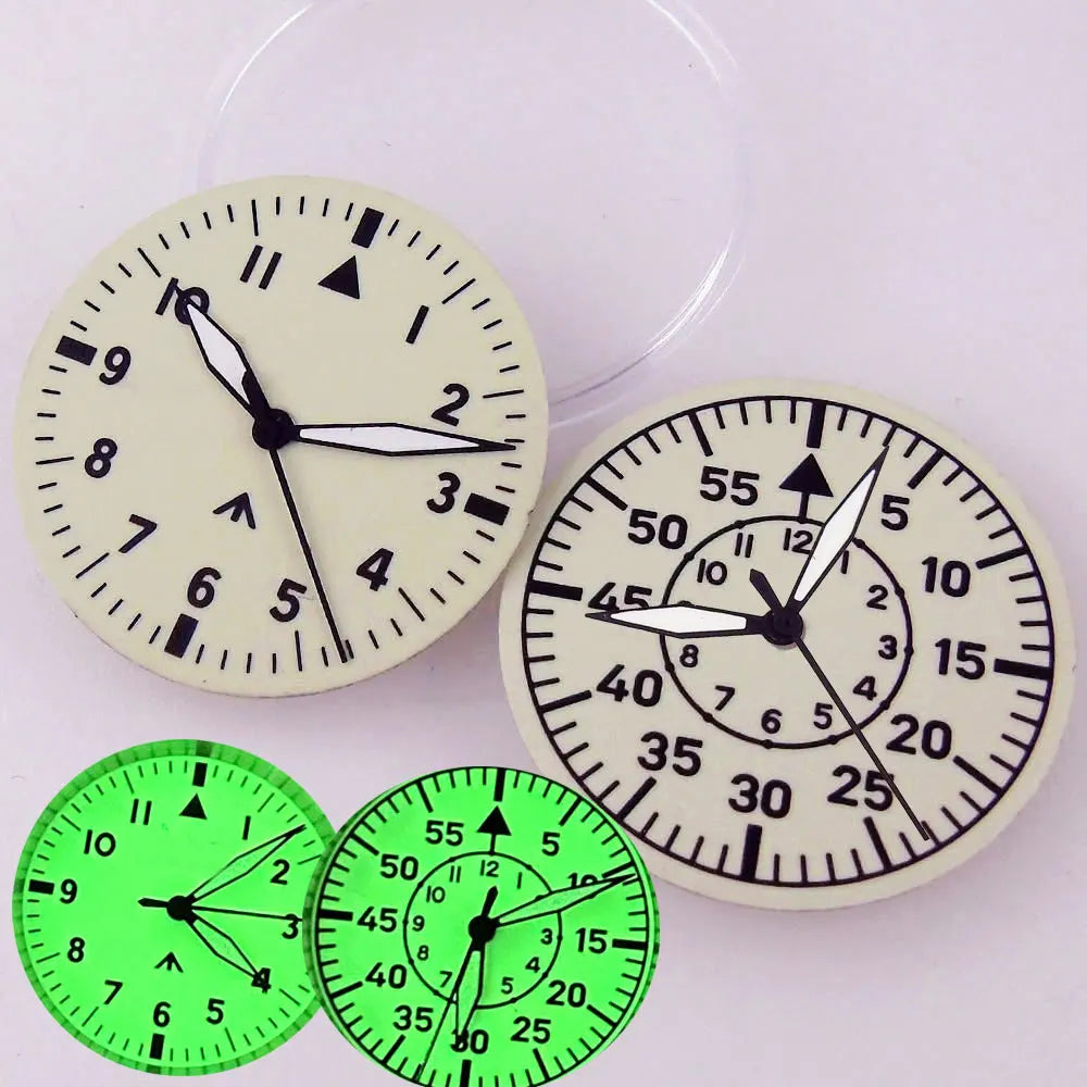 Full Luminous Dial 29mm Watch Dial Face Number marker Hand Fit for NH3 ...