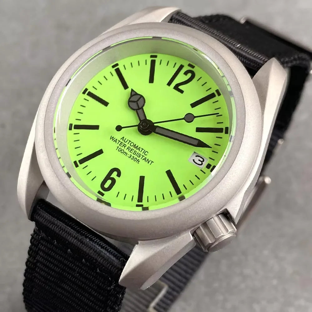 Full Lume Watch Tandorio TD145F Sandblast 40mm Sapphire 20ATM Diver NH ...