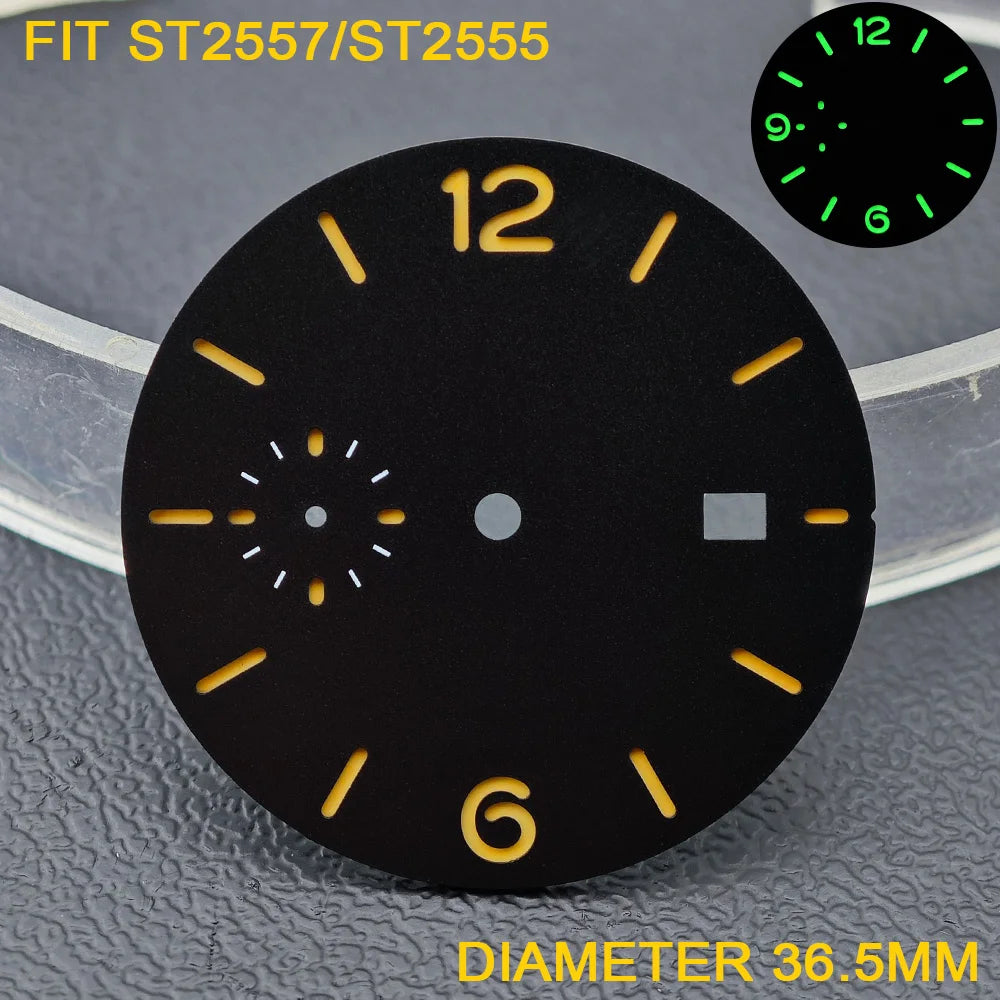 33.9/36.5mm Diameter Green Luminous Sterile Dial for Seagull GMT ST255 ...
