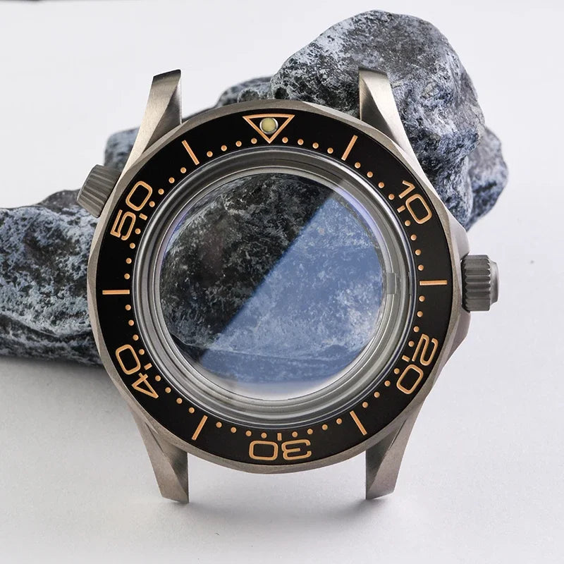 Titanium Seamaster Watch Case Sapphire Glass 20ATM For NH35NH36 Automa ...