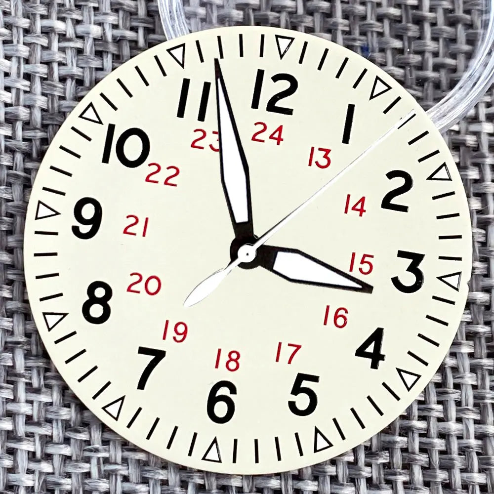 Vintage Pil ot Watch Dial 33.5mm for NH 35 NH 36 NH 38 NH 70 E TA2824 ...