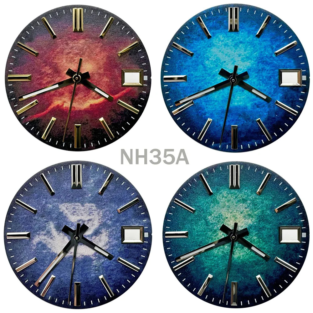 NH35 28.5mm Gradient Watch Dial for NH35A/NH36A Movement Installation ...