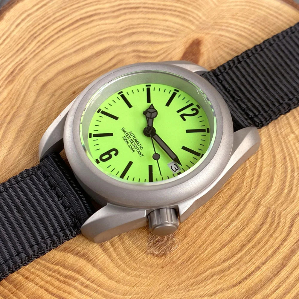 Full Lume Watch Tandorio TD145F Sandblast 40mm Sapphire 20ATM Diver NH ...