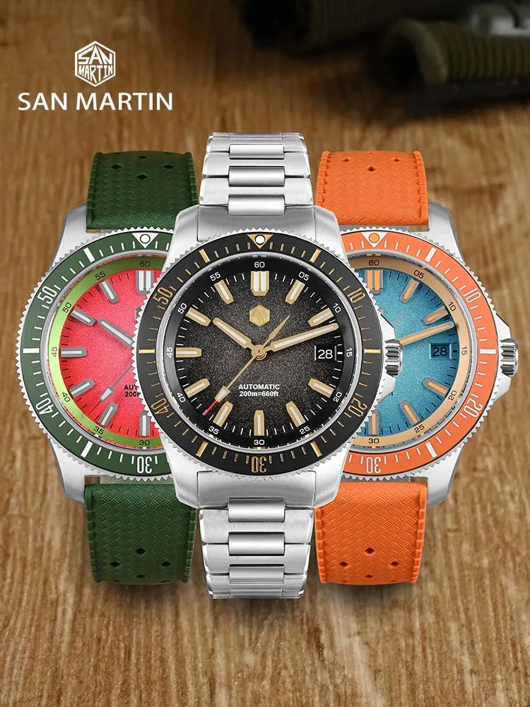 San Martin Diver SN0118G 40mm Original Design Fruit Series NH35 Automa ...