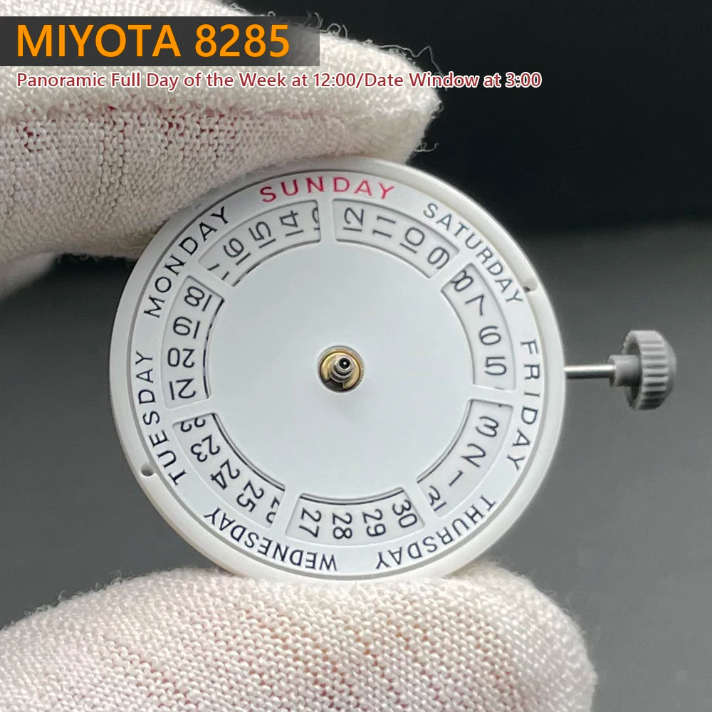 Genuine Miyota 8285 Automatic Mechanical Movement Mod Day-Date Watch M ...