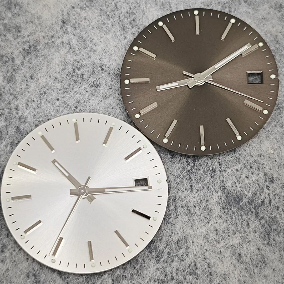 29mm Log Dial 8215 Watch Dial + Watch Hands Set Green Luminous Watch F ...