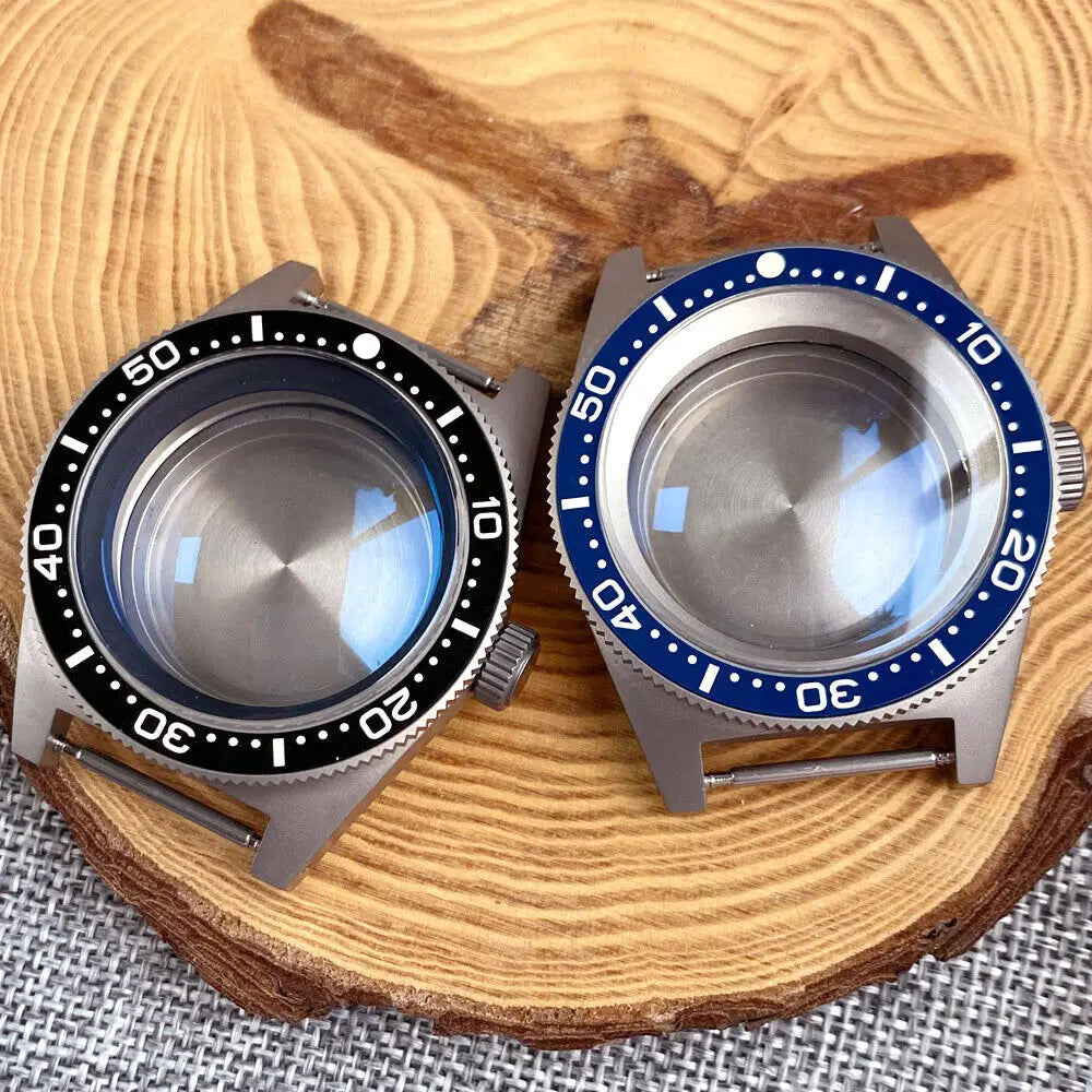 New 41mm 62mas Titanium Watch Case AR Sapphire Glass Fit NH35 NH36 ETA ...