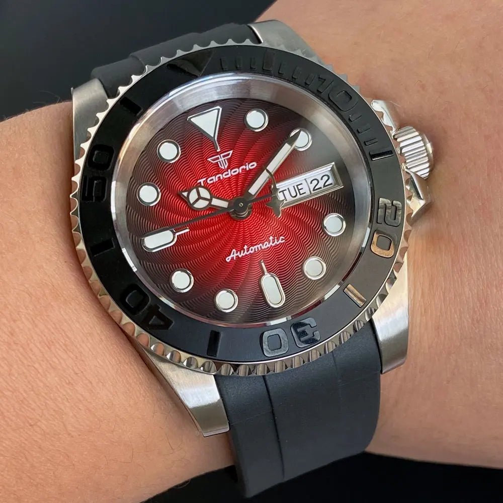 Tandorio Yacht Master Watch TD269B 40mm NH36A Movement 200M luminous S ...