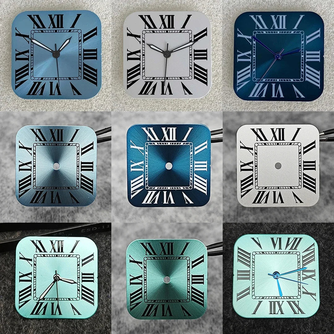 Square NH35 Watch Dial Set NH35 Roman Numeral Dial + Watch Needle New ...